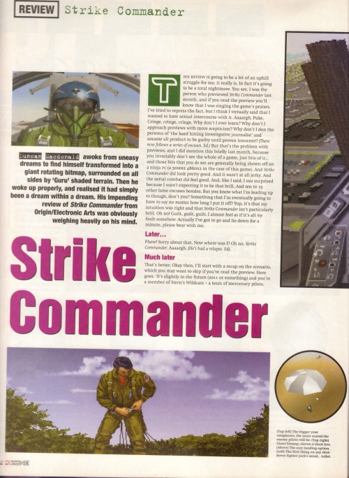 Strike Commander Review – PC Zone | Pix's Origin Adventures