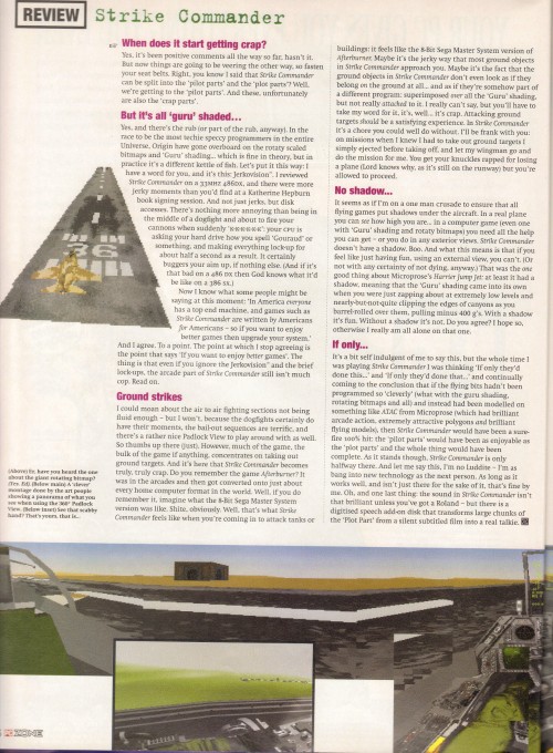 Strike Commander Review – PC Zone | Pix's Origin Adventures