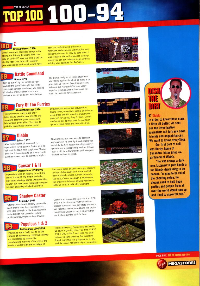 PC Gamer Top 100 -1997 | Pix's Origin Adventures