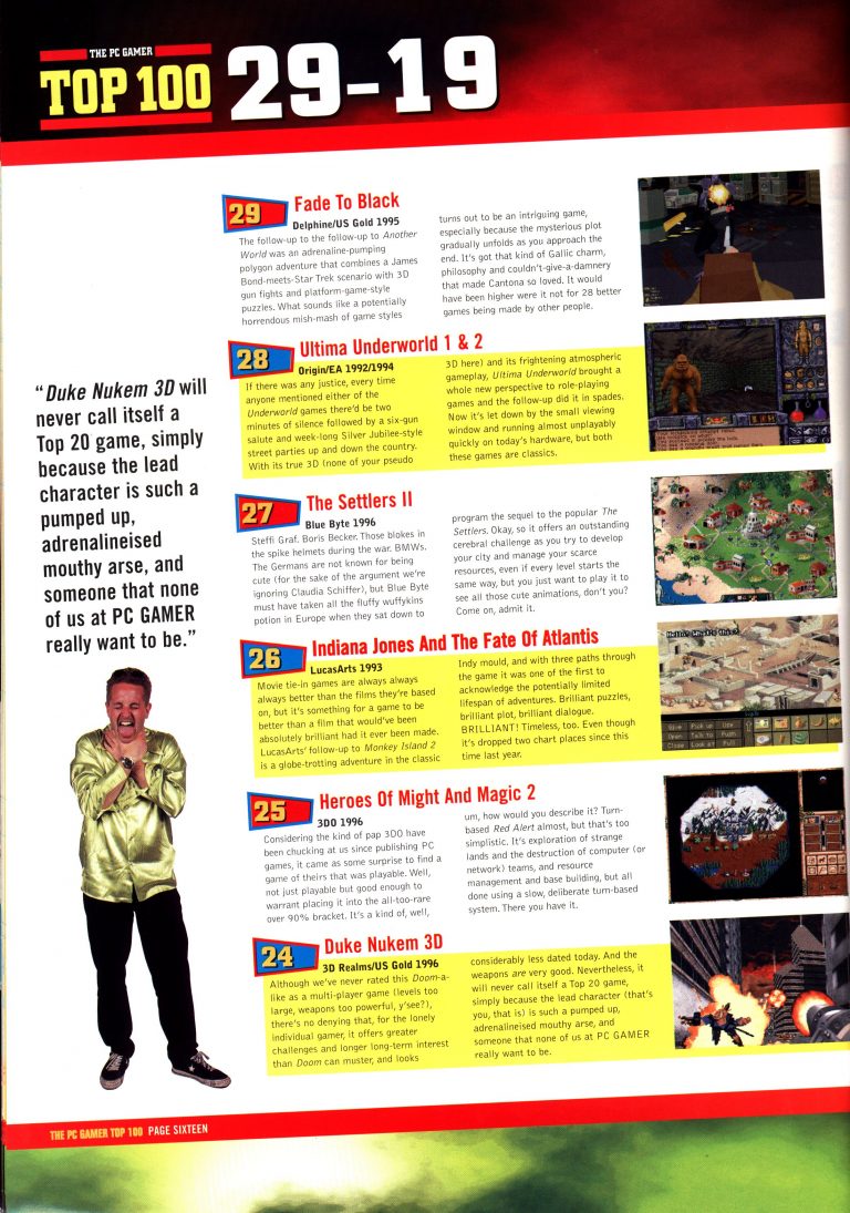 PC Gamer Top 100 -1997 | Pix's Origin Adventures